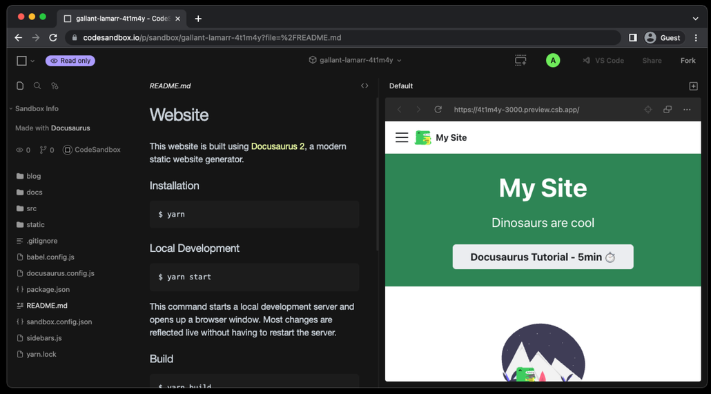 Playground | Docusaurus